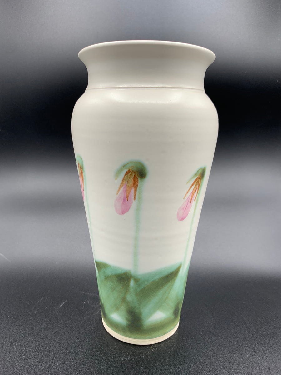 Large Lady’s Slipper Vase – Michael Stanley Pottery